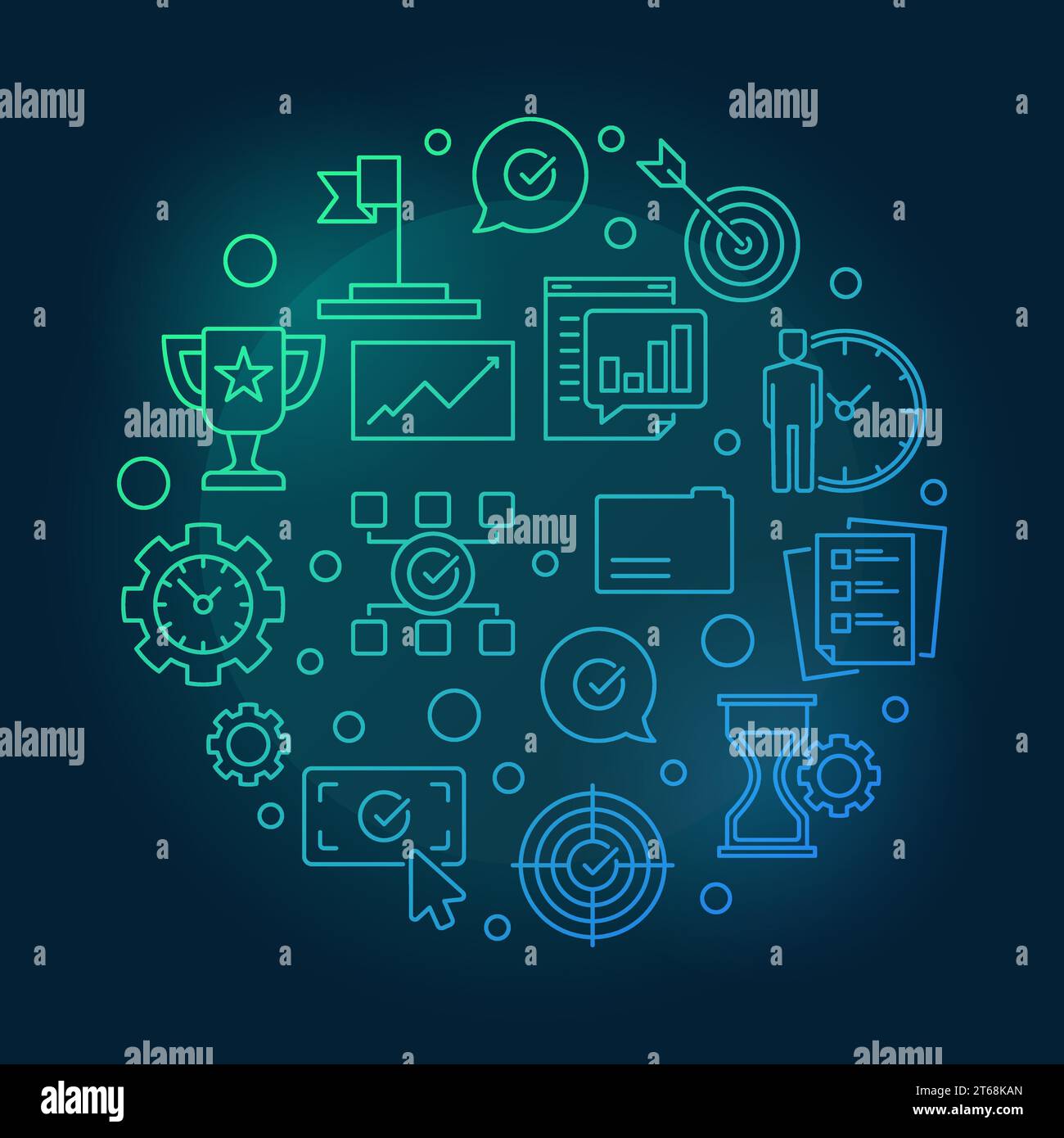 Work target setting symbol Stock Vector Images - Alamy