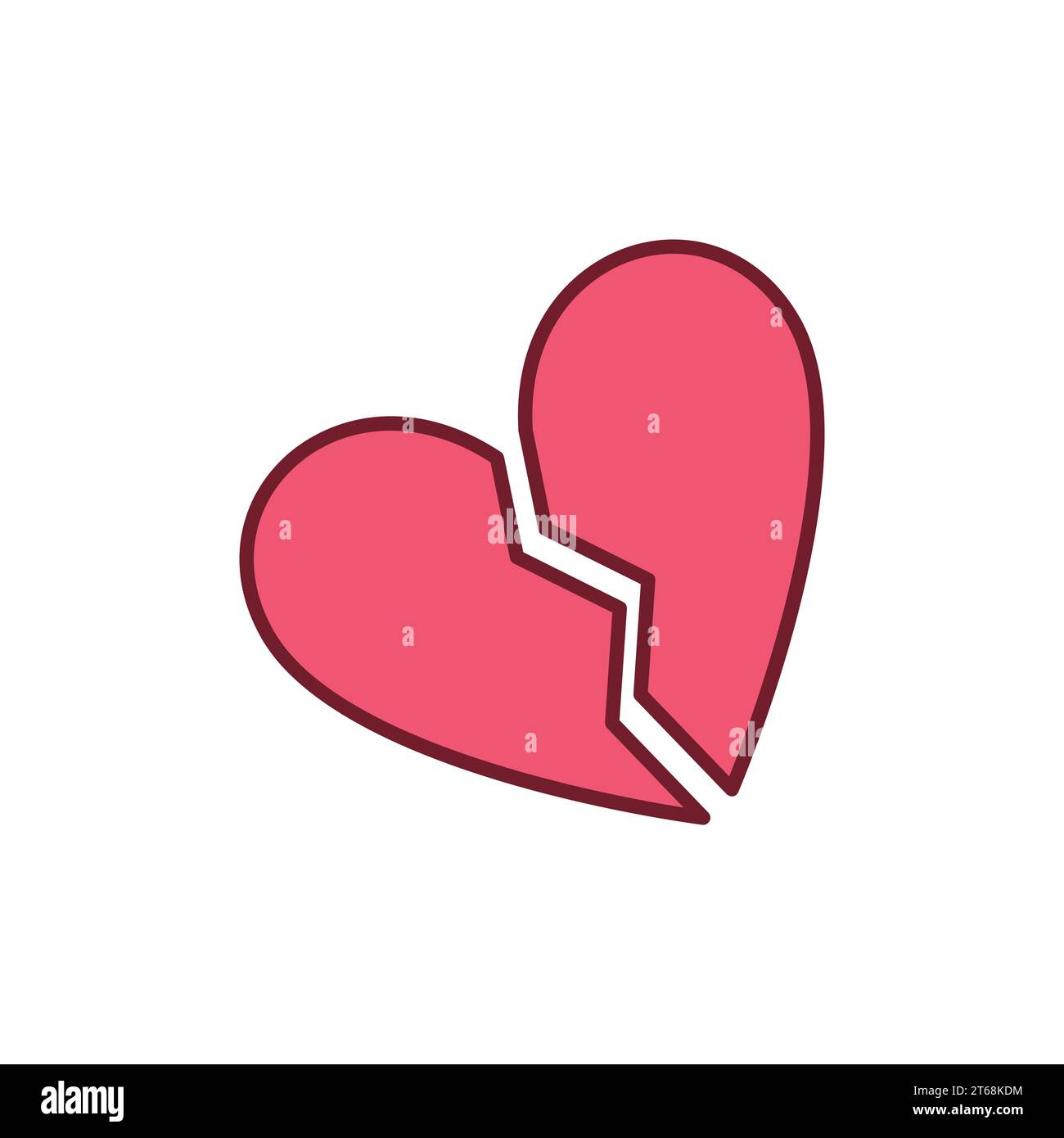 Red Broken Heart vector creative icon or design element Stock Vector ...