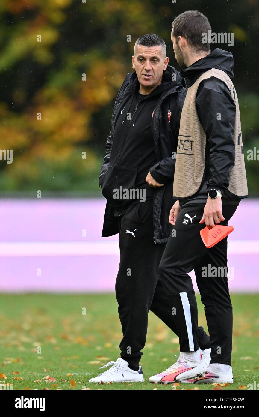 head coach Yohan Demont of RC Lens pictured during the Uefa Youth ...