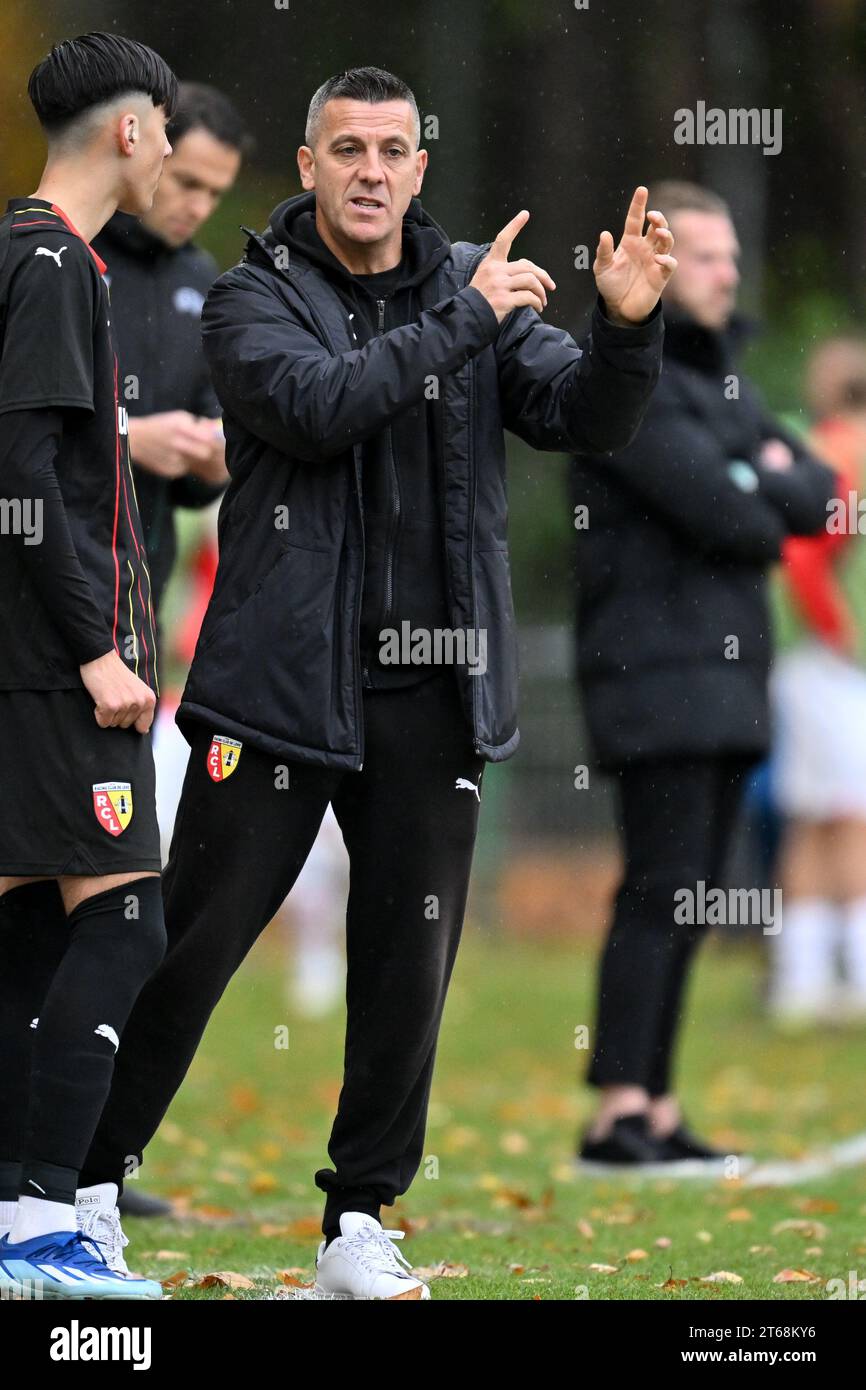 head coach Yohan Demont of RC Lens pictured during the Uefa Youth ...