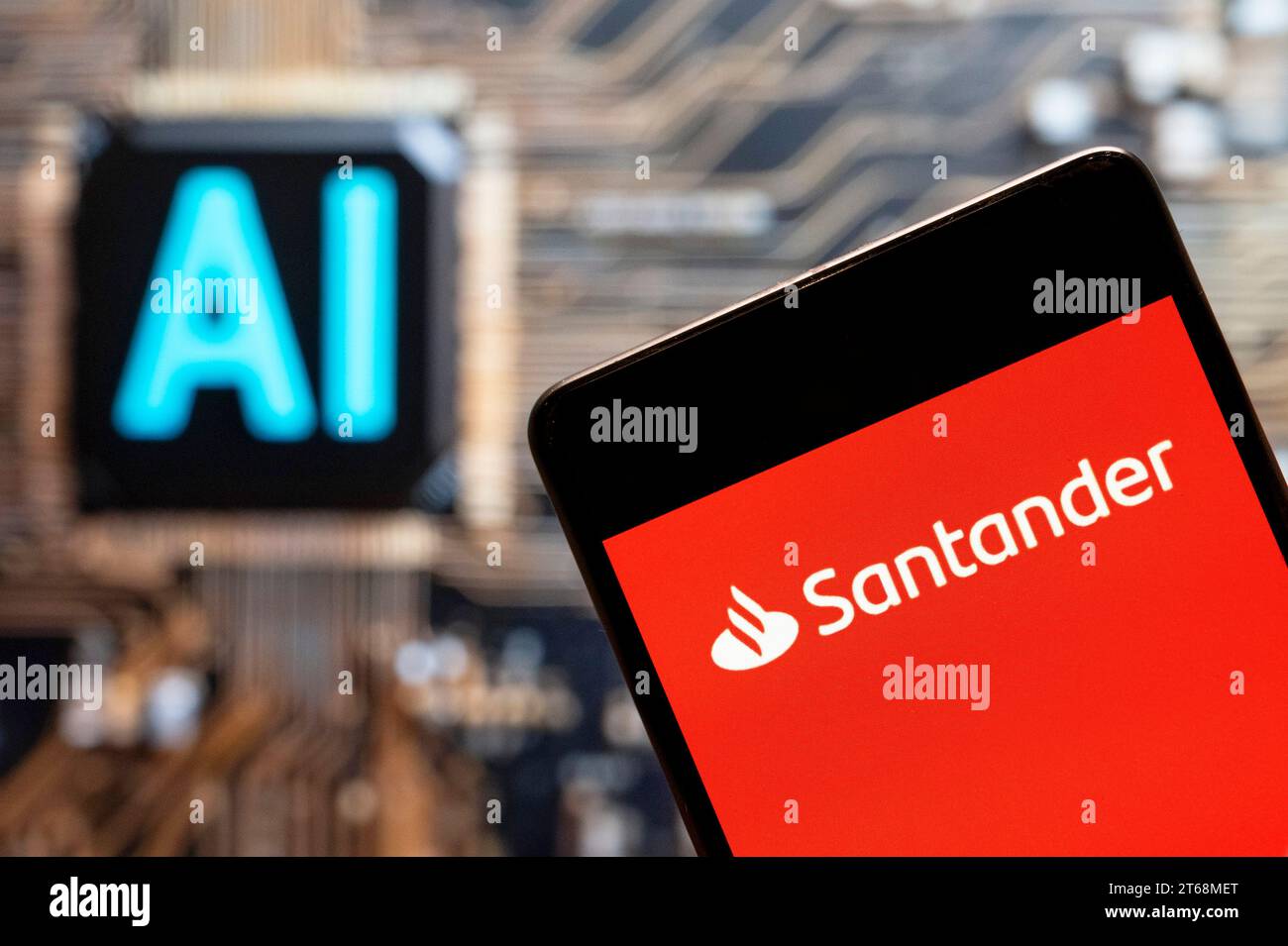 Santander bank sign symbol logo hi-res stock photography and images - Alamy