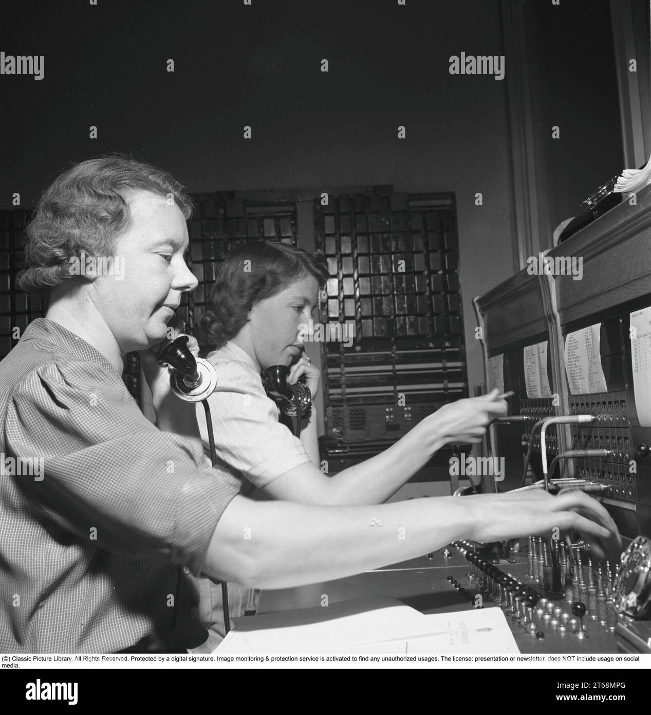 A female operator who works in the company's switchboard. She connects the incoming and outgoing ...