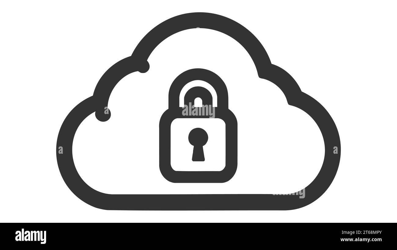 Outline cloud security icon. cloud security vector illustration. Symbol ...