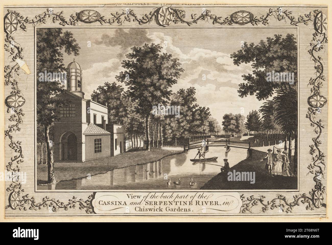 View of the back part of the Cassina and Serpentine River in Chiswick ...