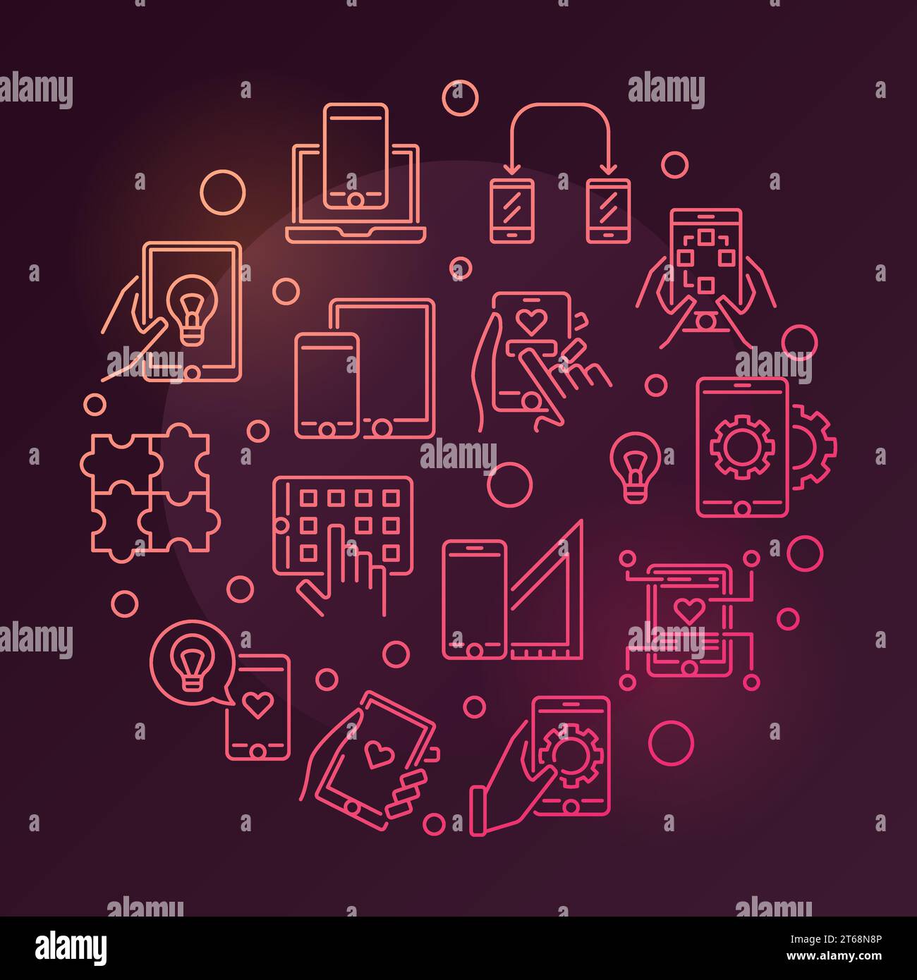 App dev background Stock Vector Images - Alamy