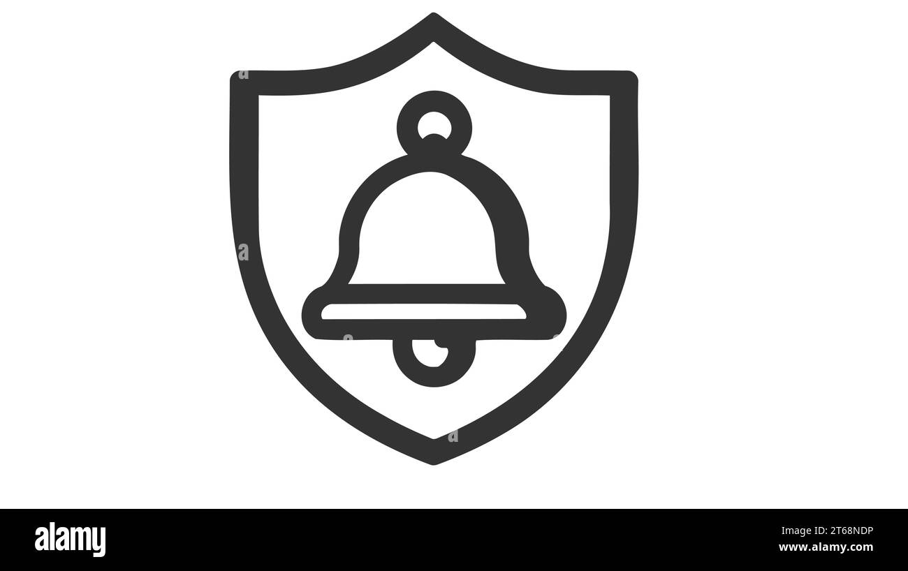Notification bell icon. Outline style. notification bell vector icon ...