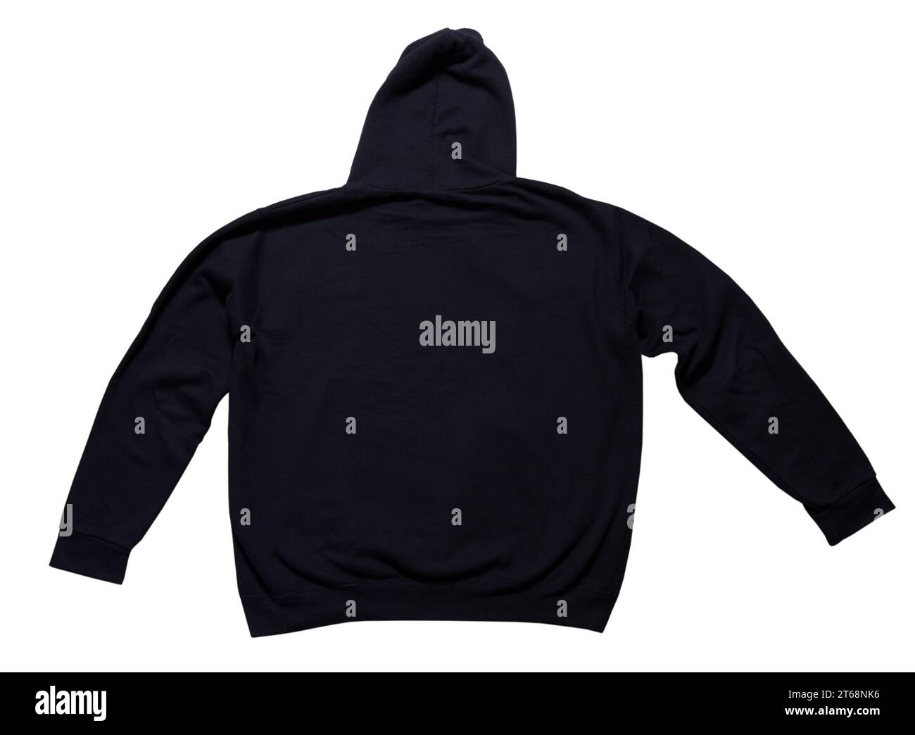 Black hoodie isolated on white background - back view. Hoody isolated ...
