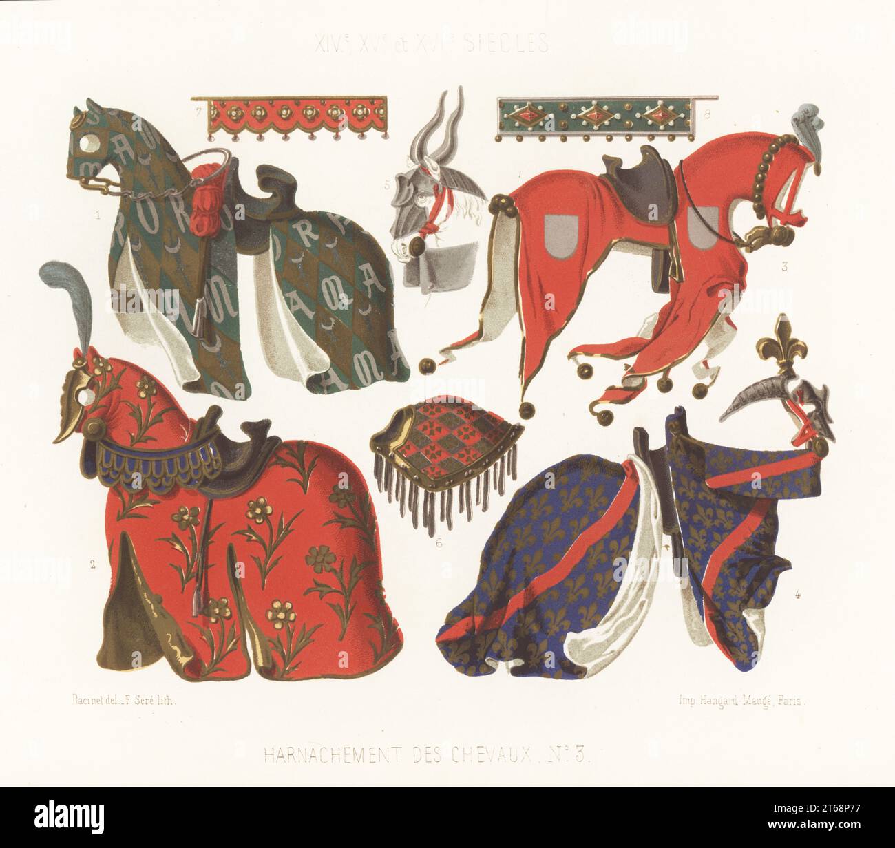 Armorial caparisons for horses in tourneys, 15th and 16th century ...