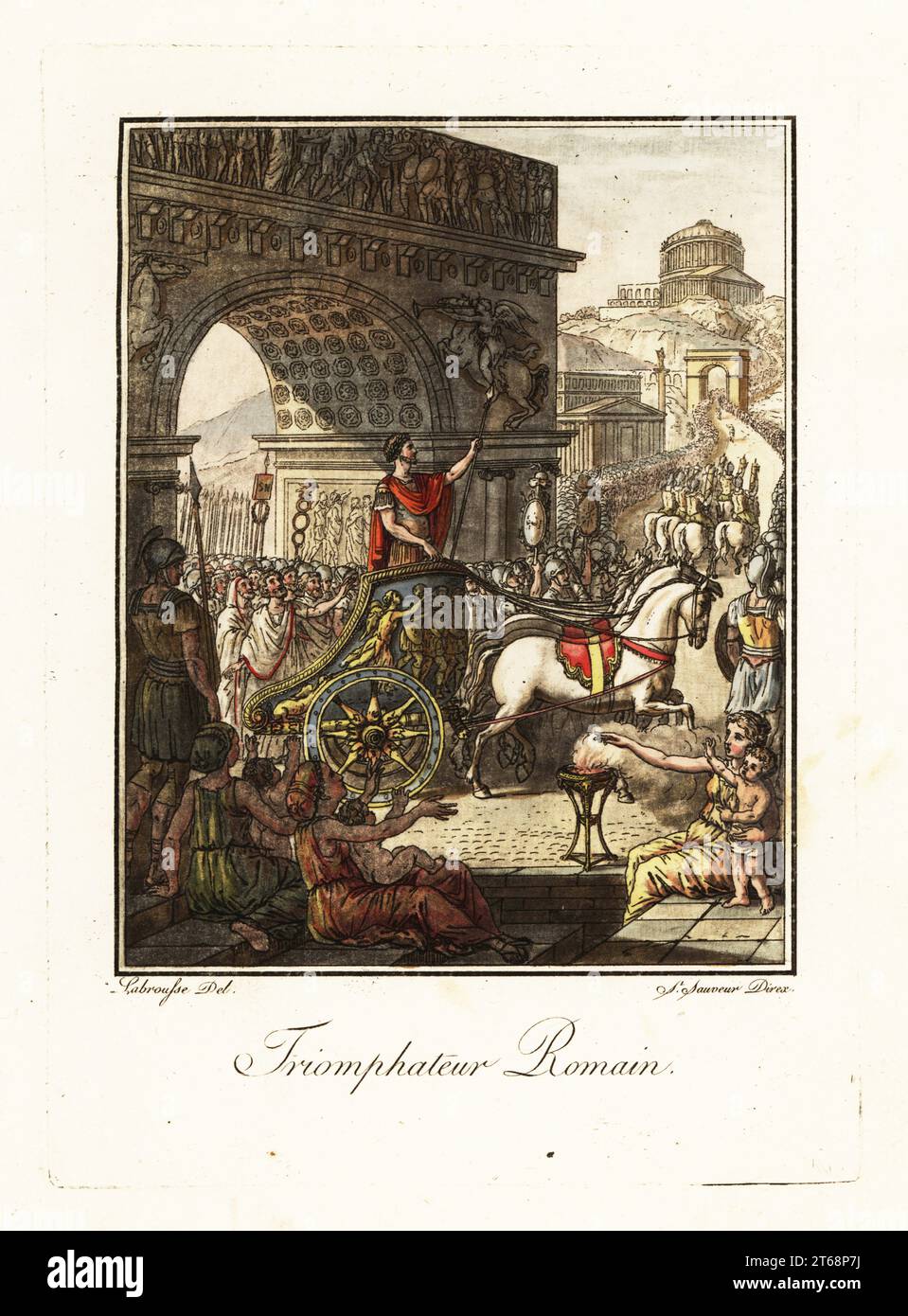 Triumphator receiving a triumph in ancient Rome. A military commander ...
