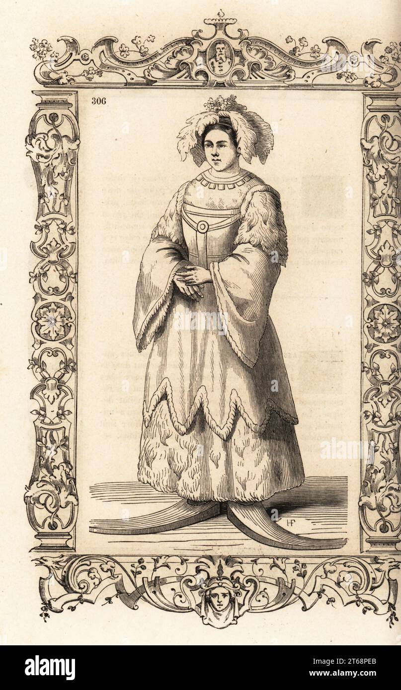 Costume of a Laplander bride (now Finland), 16th century. She wears a ...