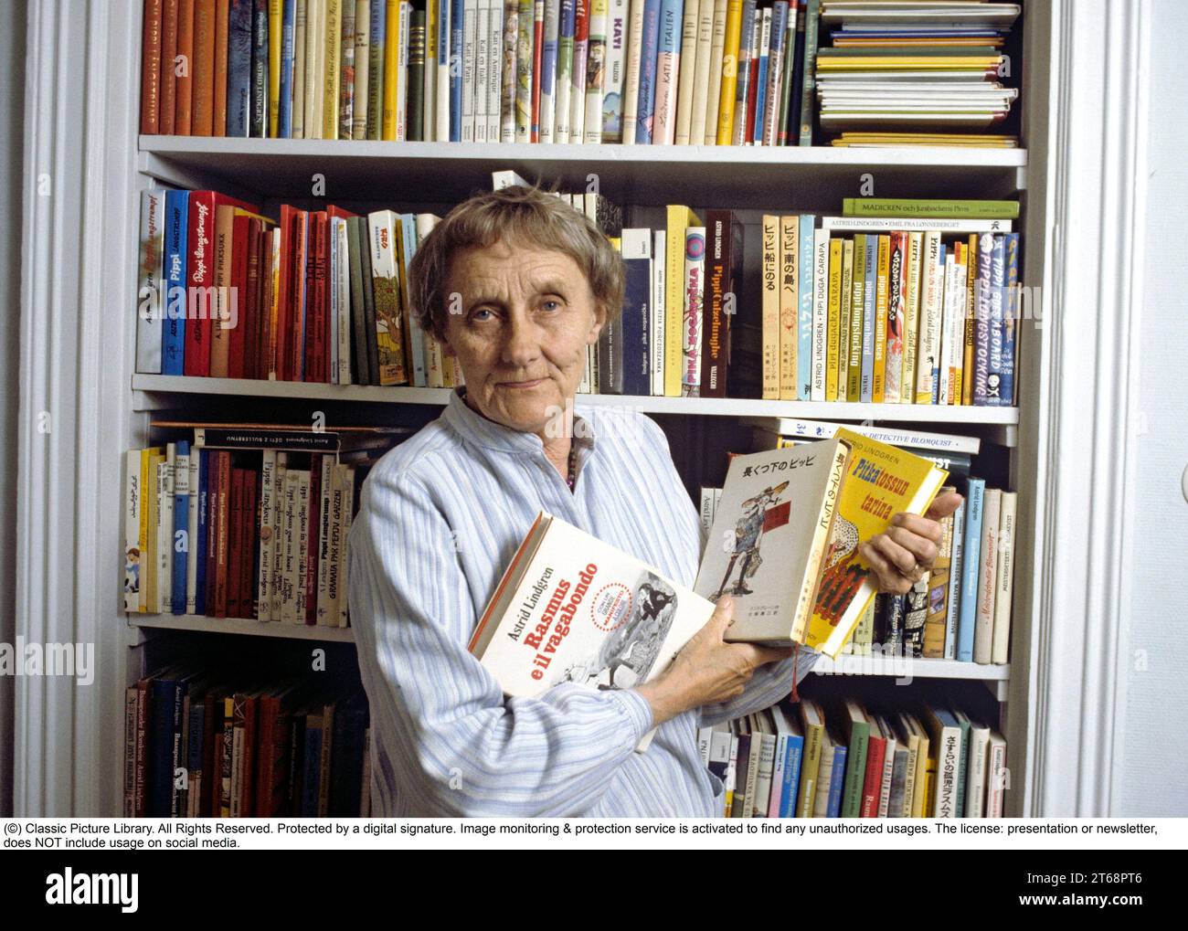 Astrid Lindgren. Swedish author of childrens books, songs and novels ...