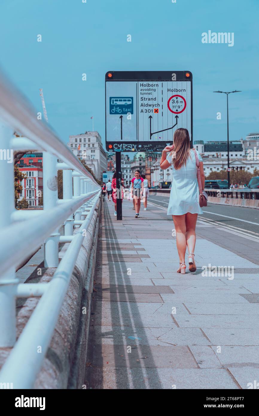 Crossing the Bridge Stock Photo - Alamy