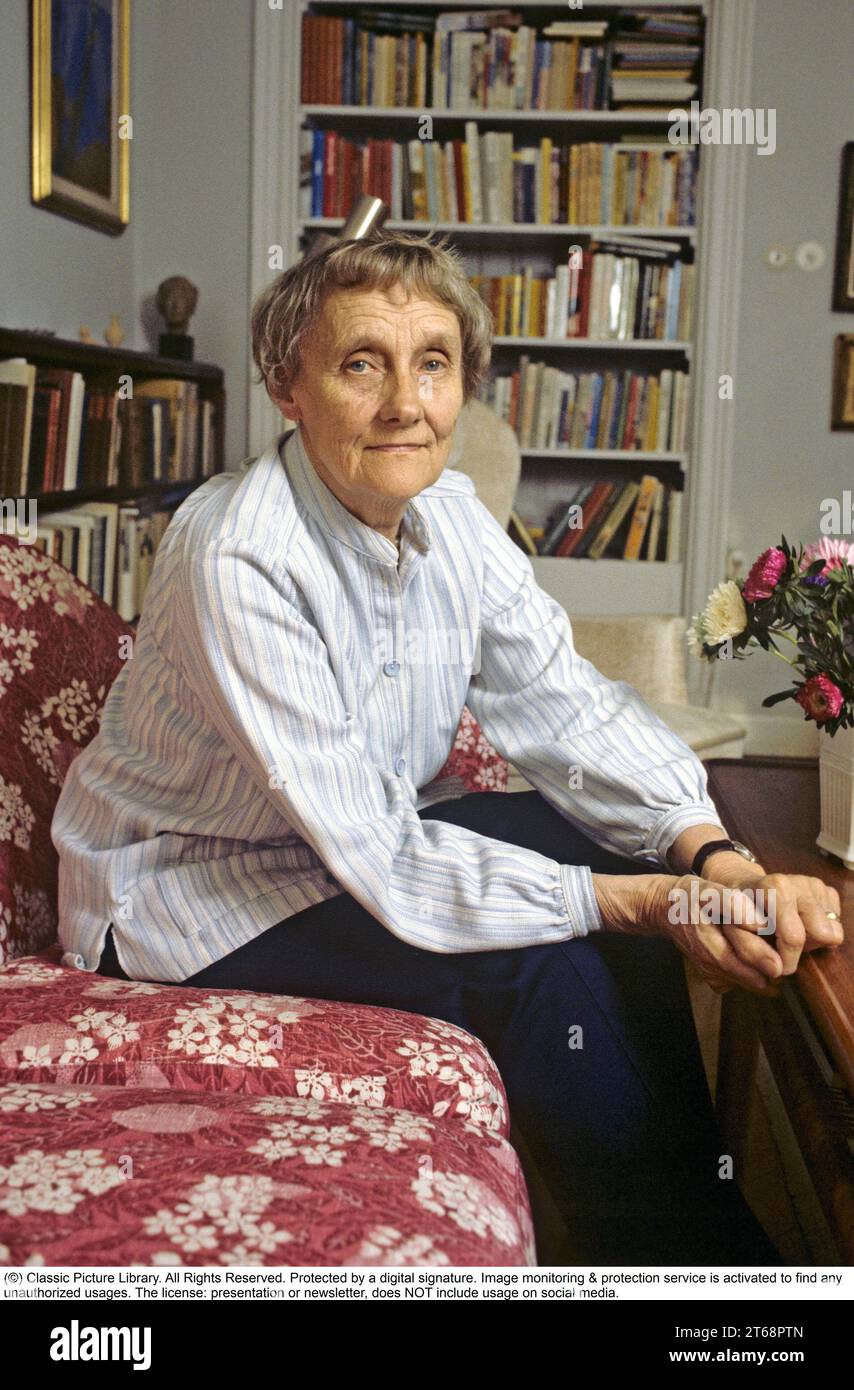 Astrid Lindgren. Swedish author of childrens books, songs and novels ...