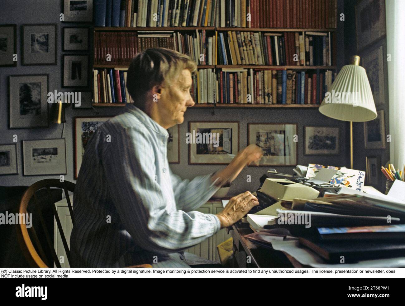 Astrid Lindgren. Swedish author of childrens books, songs and novels ...