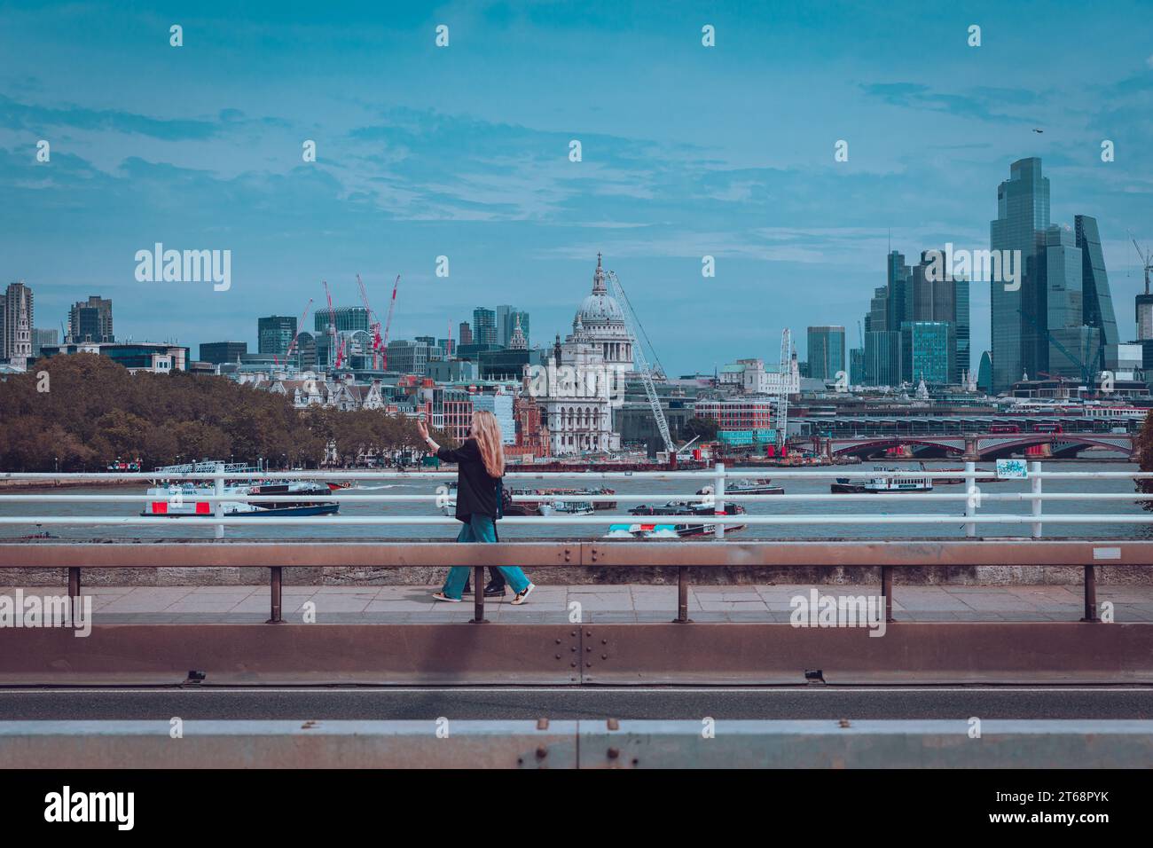 Crossing the Bridge Stock Photo - Alamy