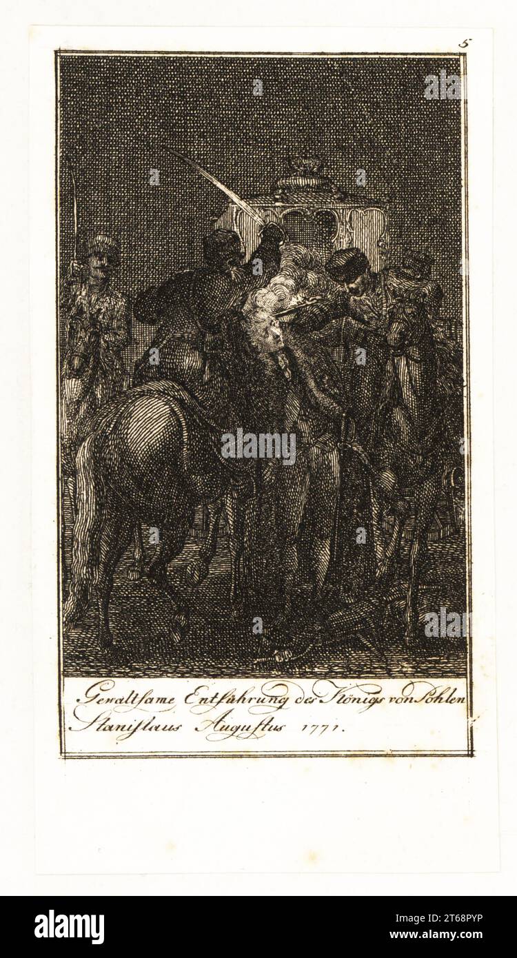 Stanislaw II Augustus, King of Poland, escapes from a kidnap attempt by ...