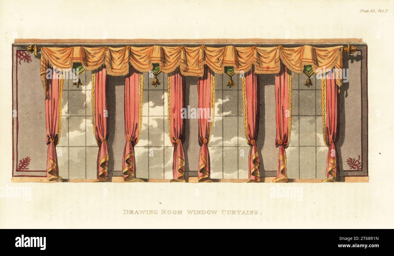 Drawing-room window curtains designed by George Bullock, 1777-1818 ...