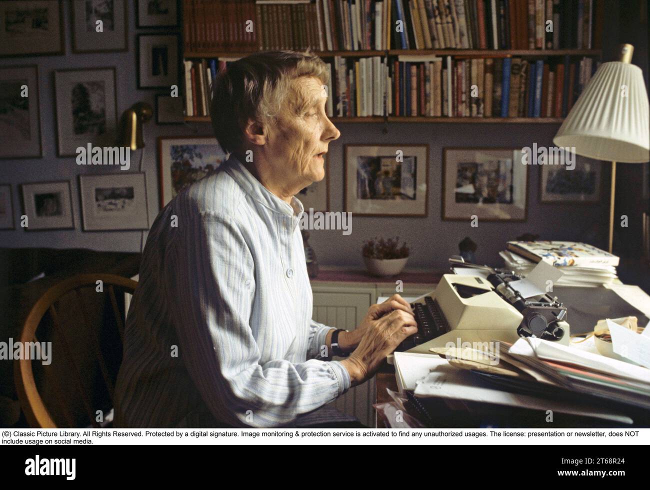 Astrid Lindgren. Swedish author of childrens books, songs and novels ...