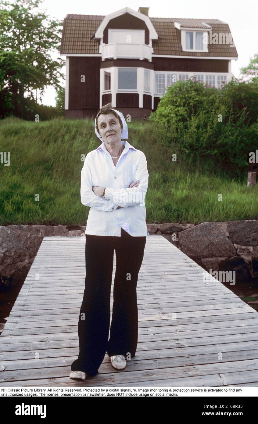 Astrid Lindgren. Swedish author of childrens books, songs and novels ...