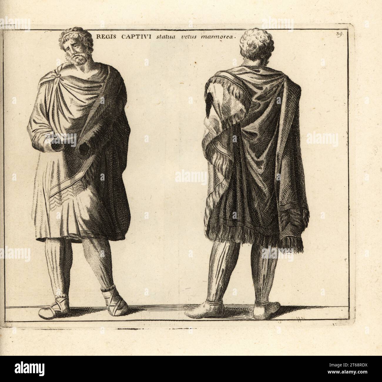 Statue in Lucullan marble of a captured Barbarian king, 2nd century AD ...