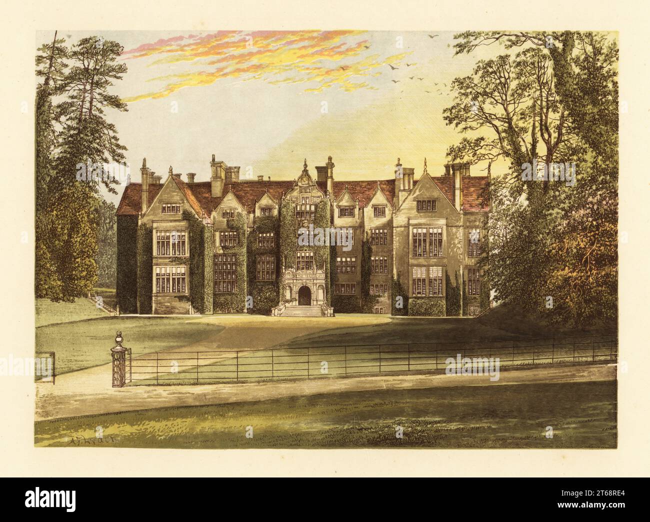 Wroxton Abbey, Oxfordshire, England. Modernised 17th century Jacobean ...