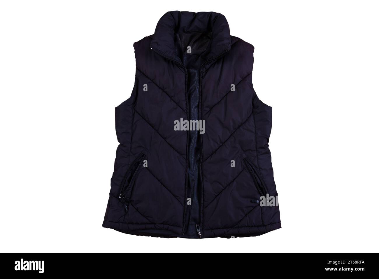 black Vest, Blank template black waistcoat sleeveless with zipped ...