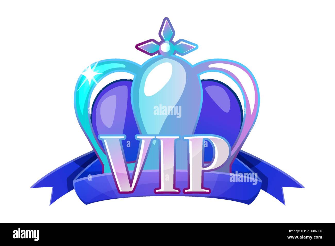 VIP badge with crown and ribbon Stock Vector Image & Art - Alamy