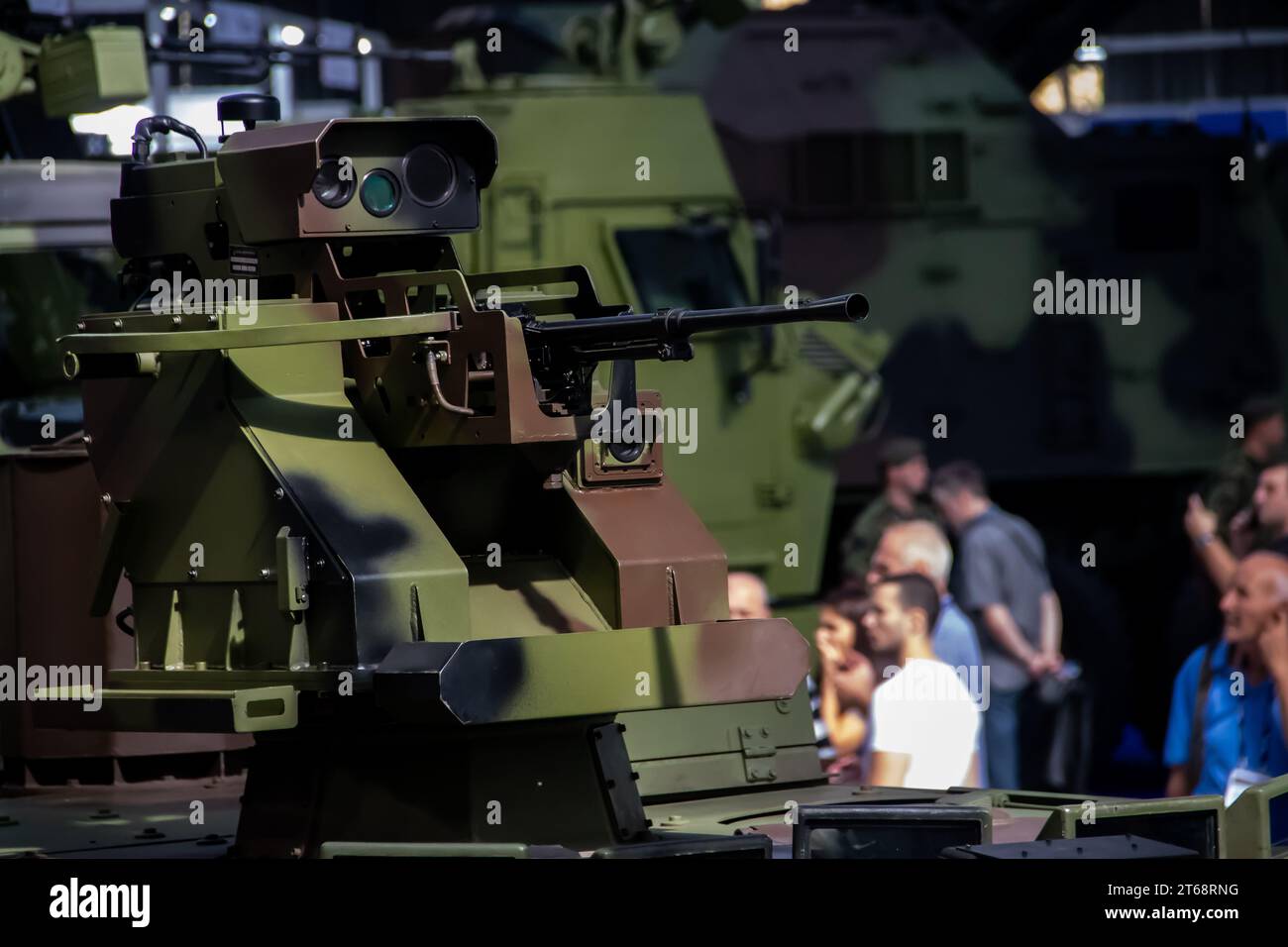 Multi-Role Armored Vehicle with several calibers of guns against ...