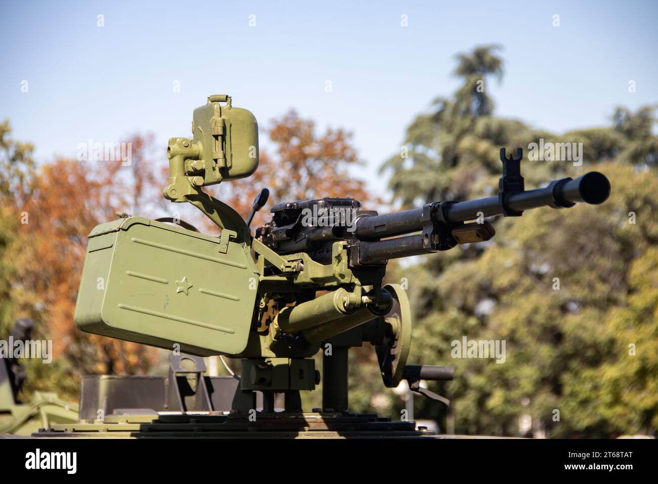 Multi-Role Armored Vehicle with several calibers of guns against ...