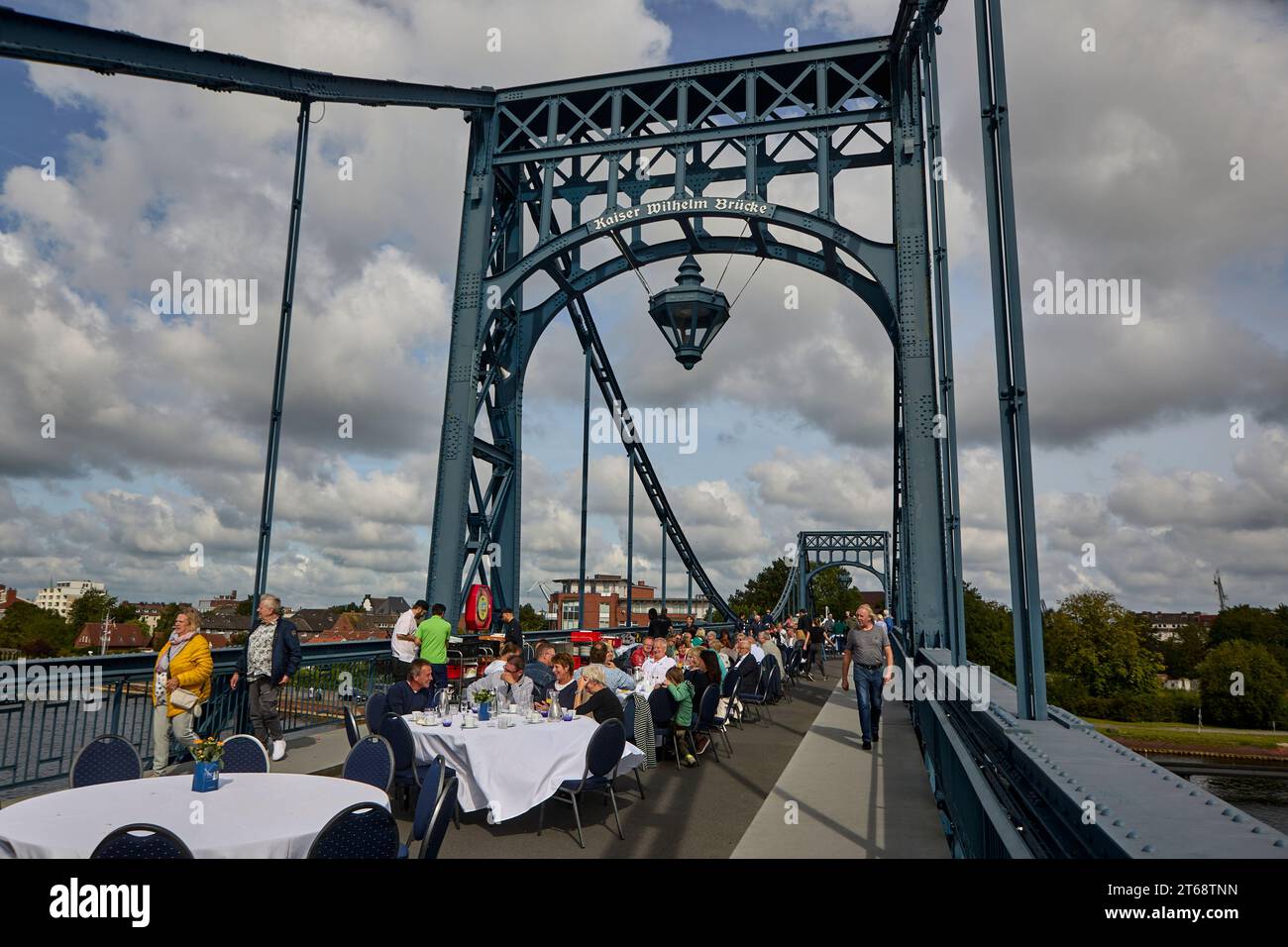 Breakfast on Kaiser Wilhelm Bridge Wilhelmshaven Stock Photo - Alamy