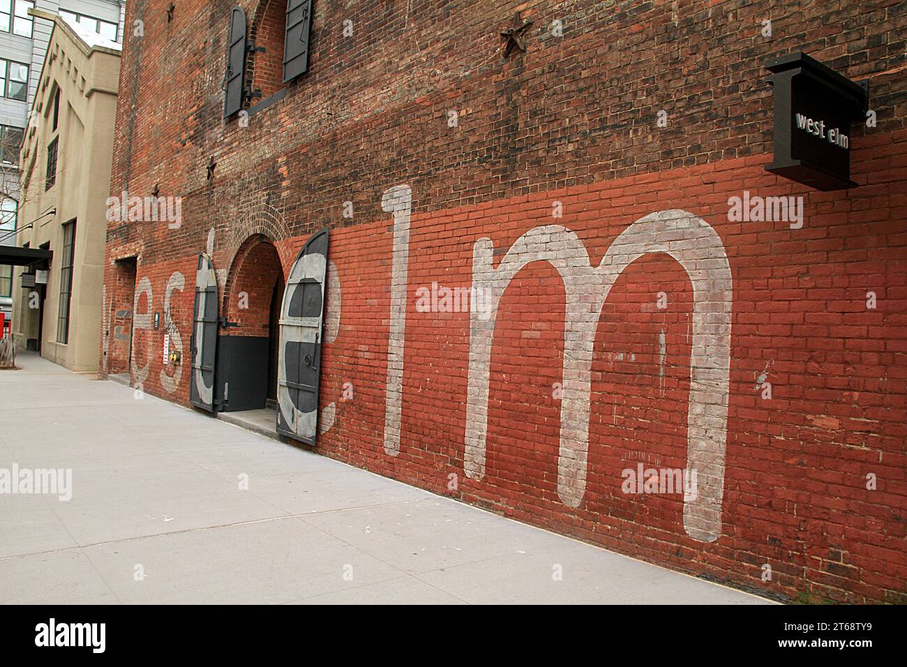 Brooklyn, New York City, NY, USA. West Elm furniture storefront in ...