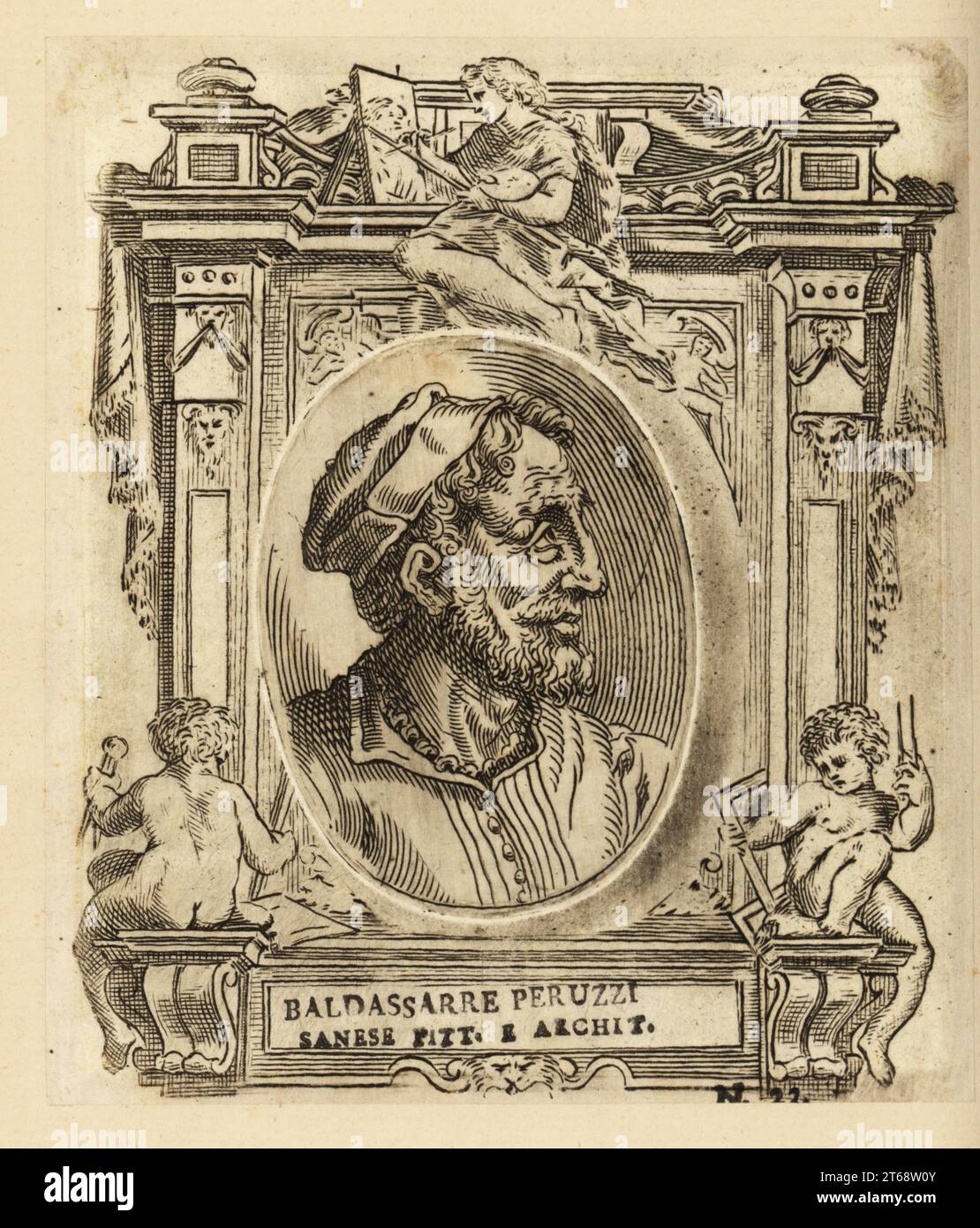 Portrait of Baldassare Tommaso Peruzzi, Italian architect and painter ...