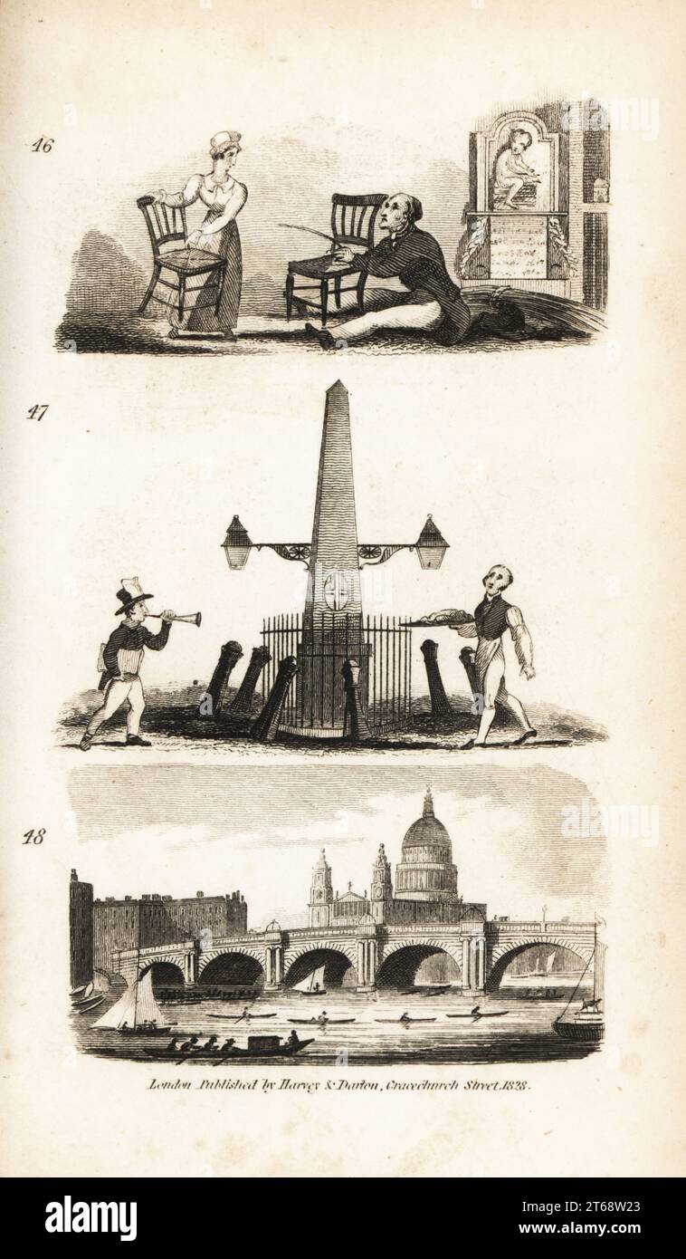 Chair-mender, News Boy, Flying Pieman and Blackfriars Bridge. Chair ...