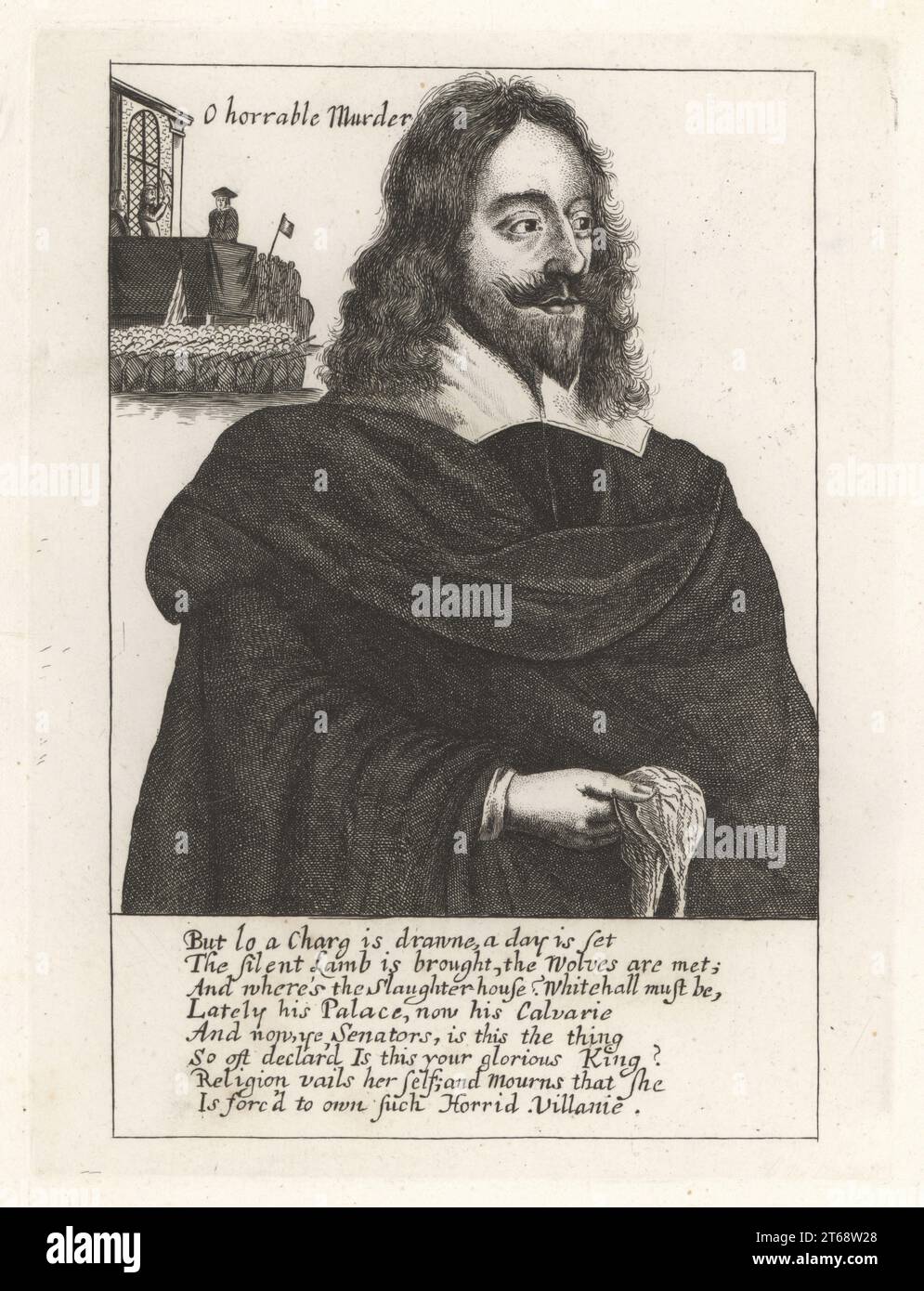 Portrait of King Charles I of England, 1600-1649. Holding a ...