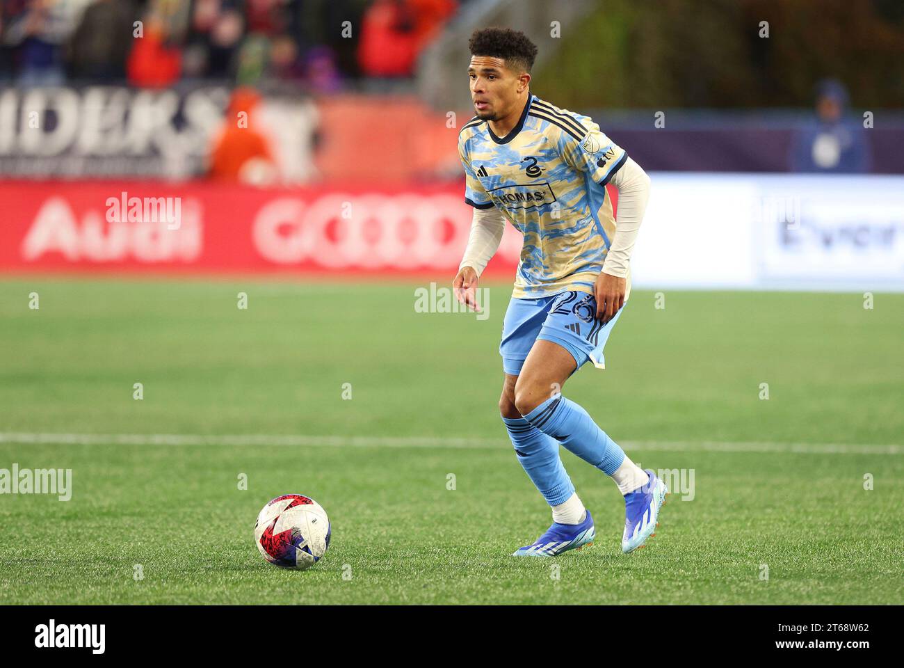 November 8, 2023; Foxborough, MA, USA; Philadelphia Union defender ...