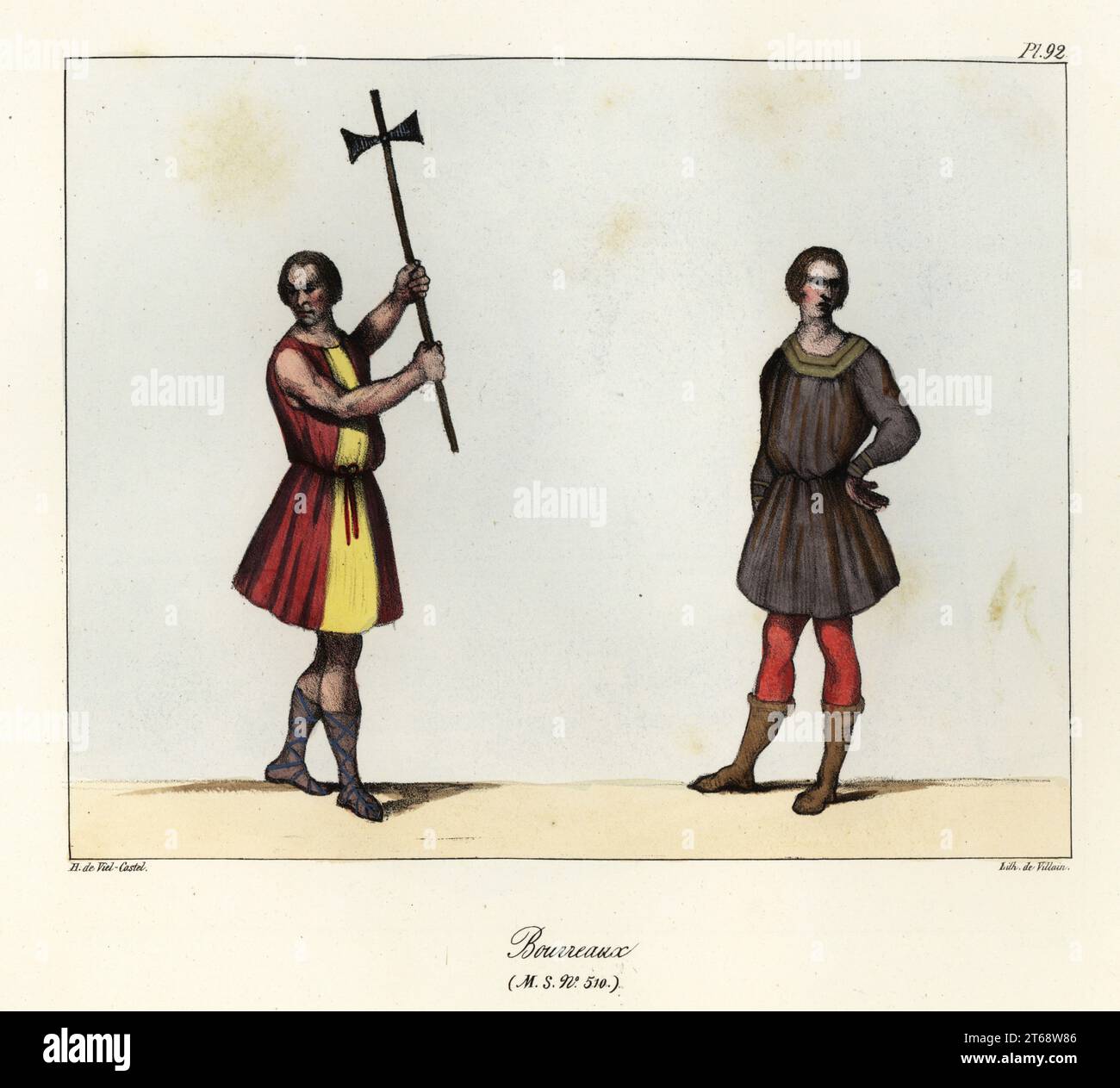 Executioners, 9th century. One wears a sleeveless tunic with belt ...