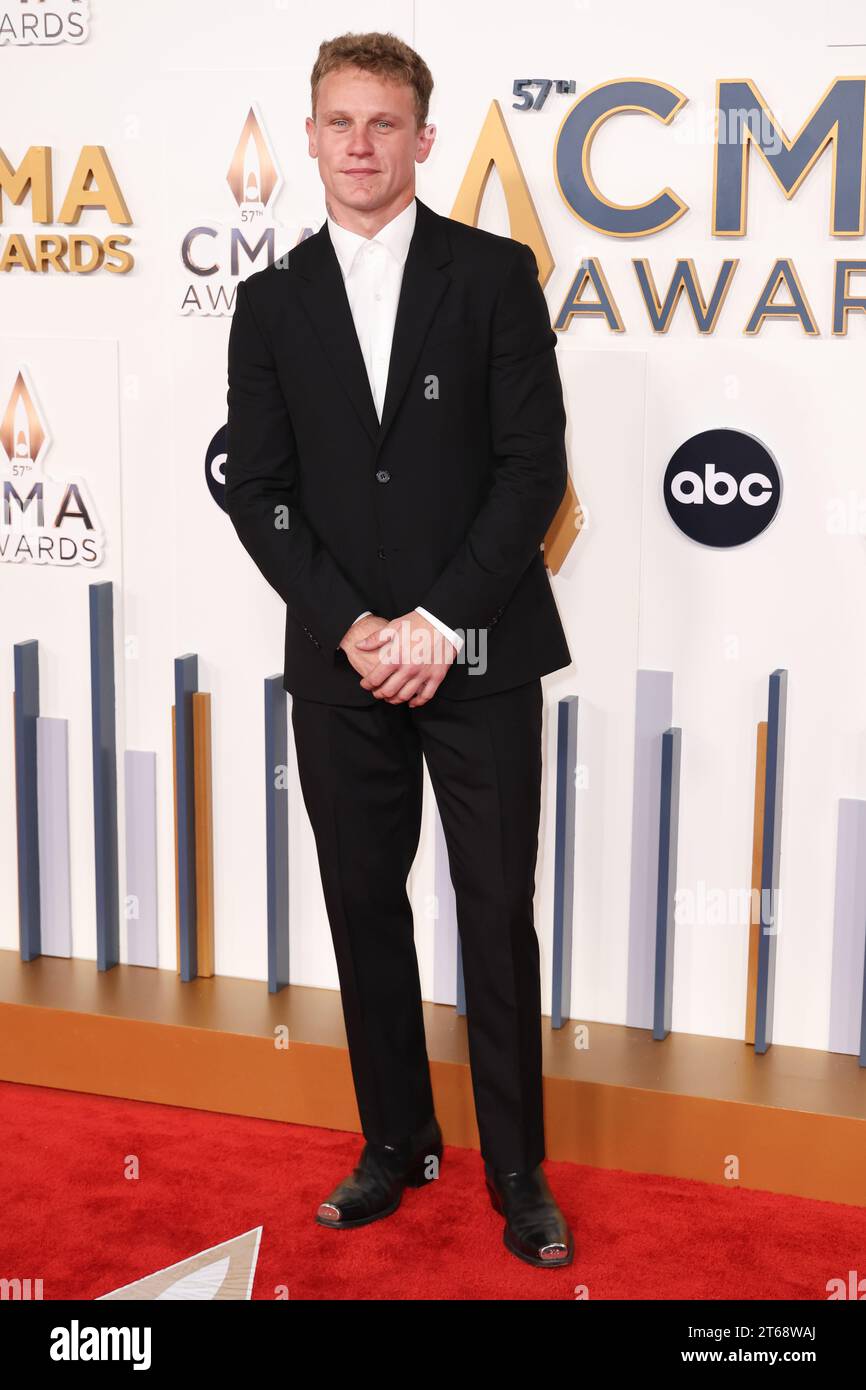 Nashville, USA. 08th Nov, 2023. Justin Clough arriving at the 57th ...