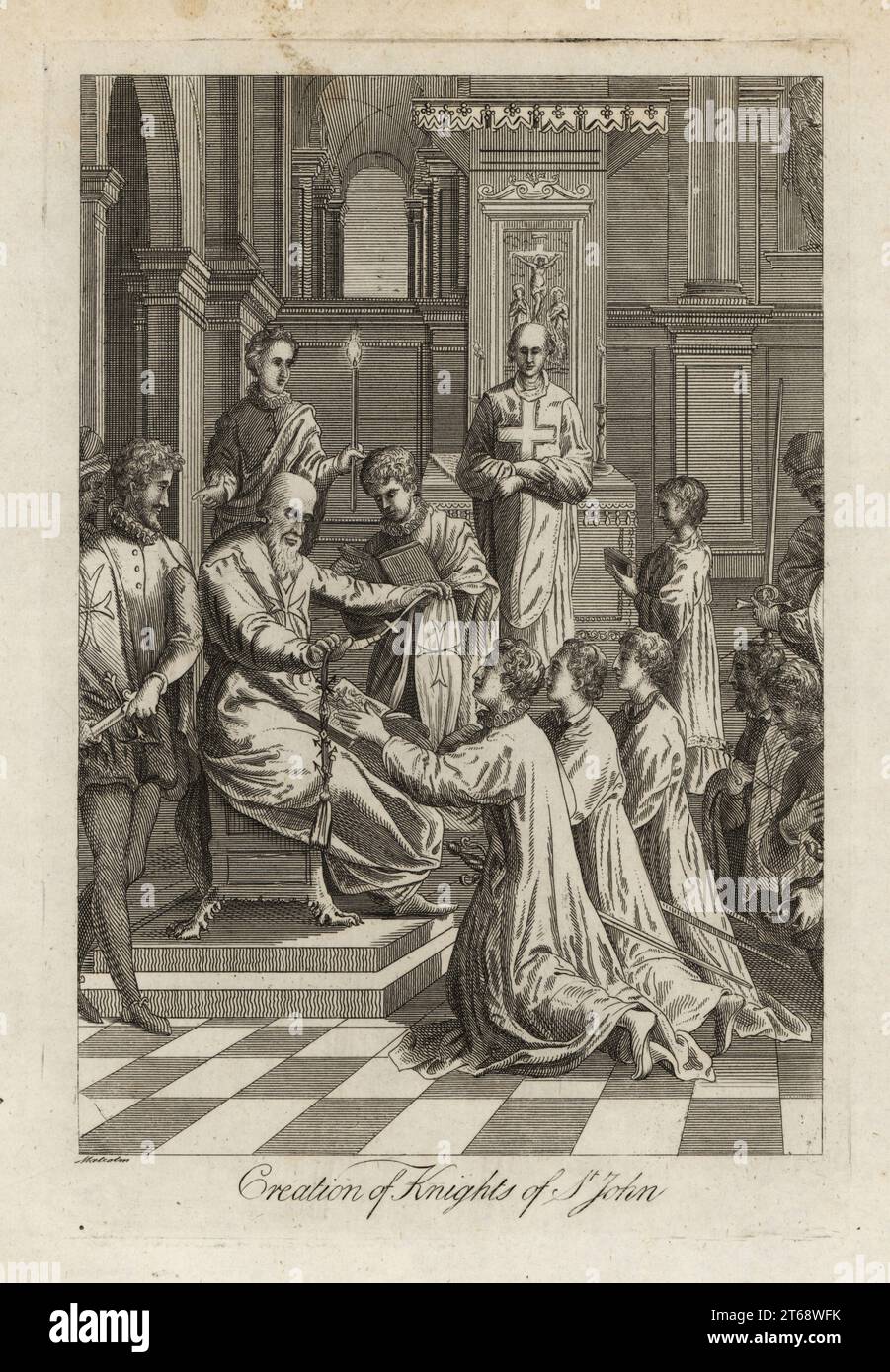 Creation of Knights of St. John. Induction ceremony of the Knights ...