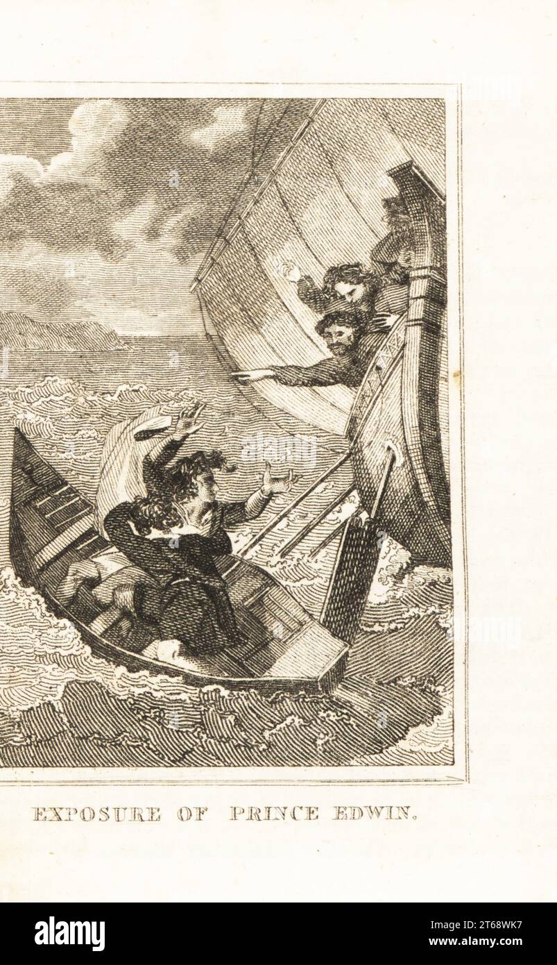 The drowning at sea of Edwin, younger son of Anglo-Saxon King Edward ...