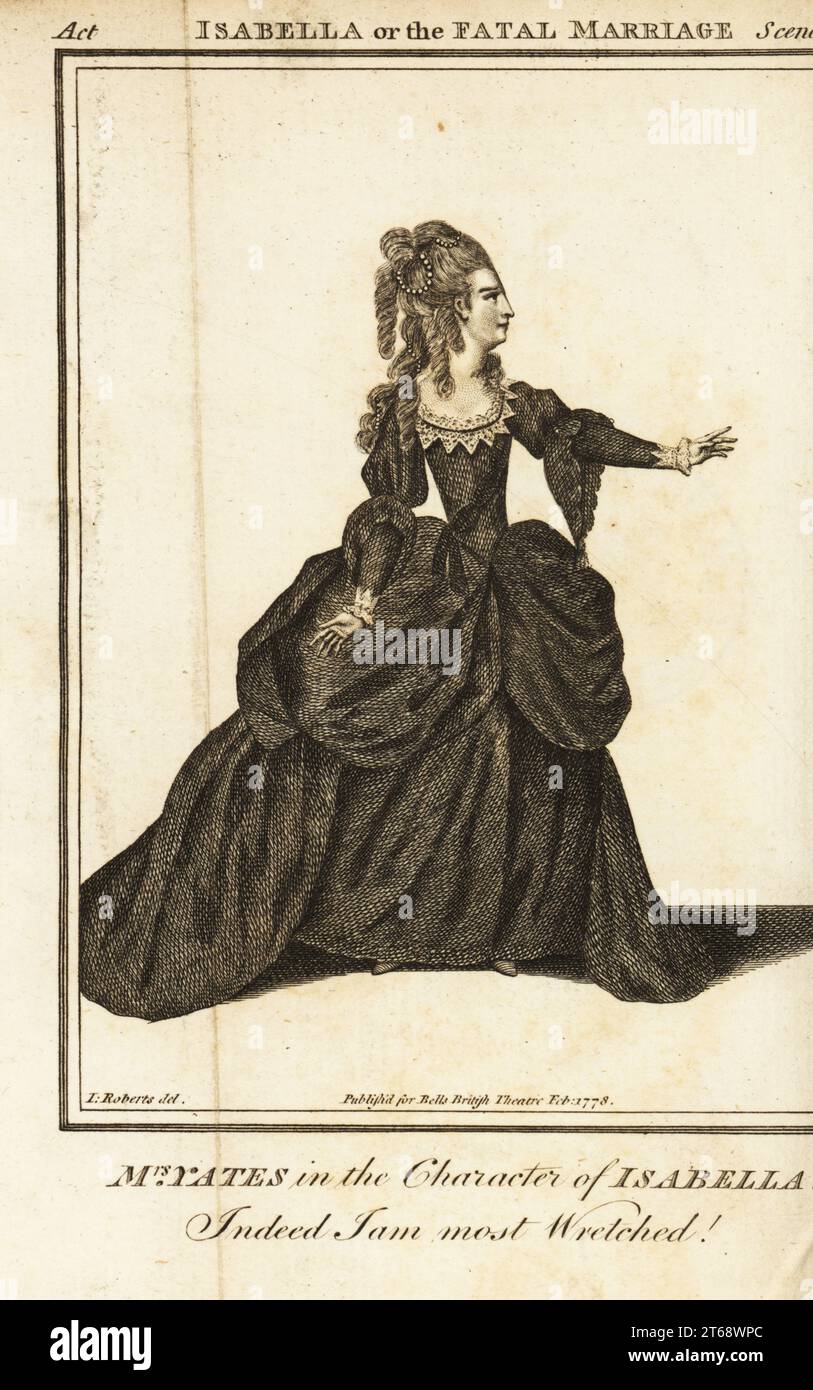 Mrs. Mary Ann Yates in the character of Isabella in David Garricks ...