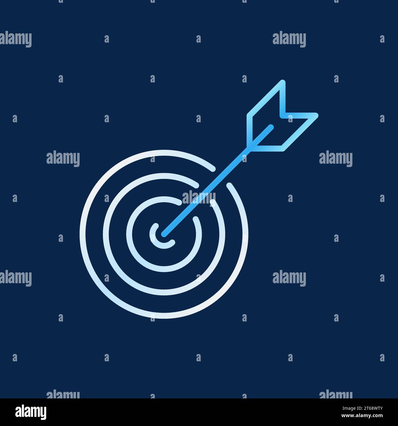 Target vector creative outline icon or logo element on dark background ...