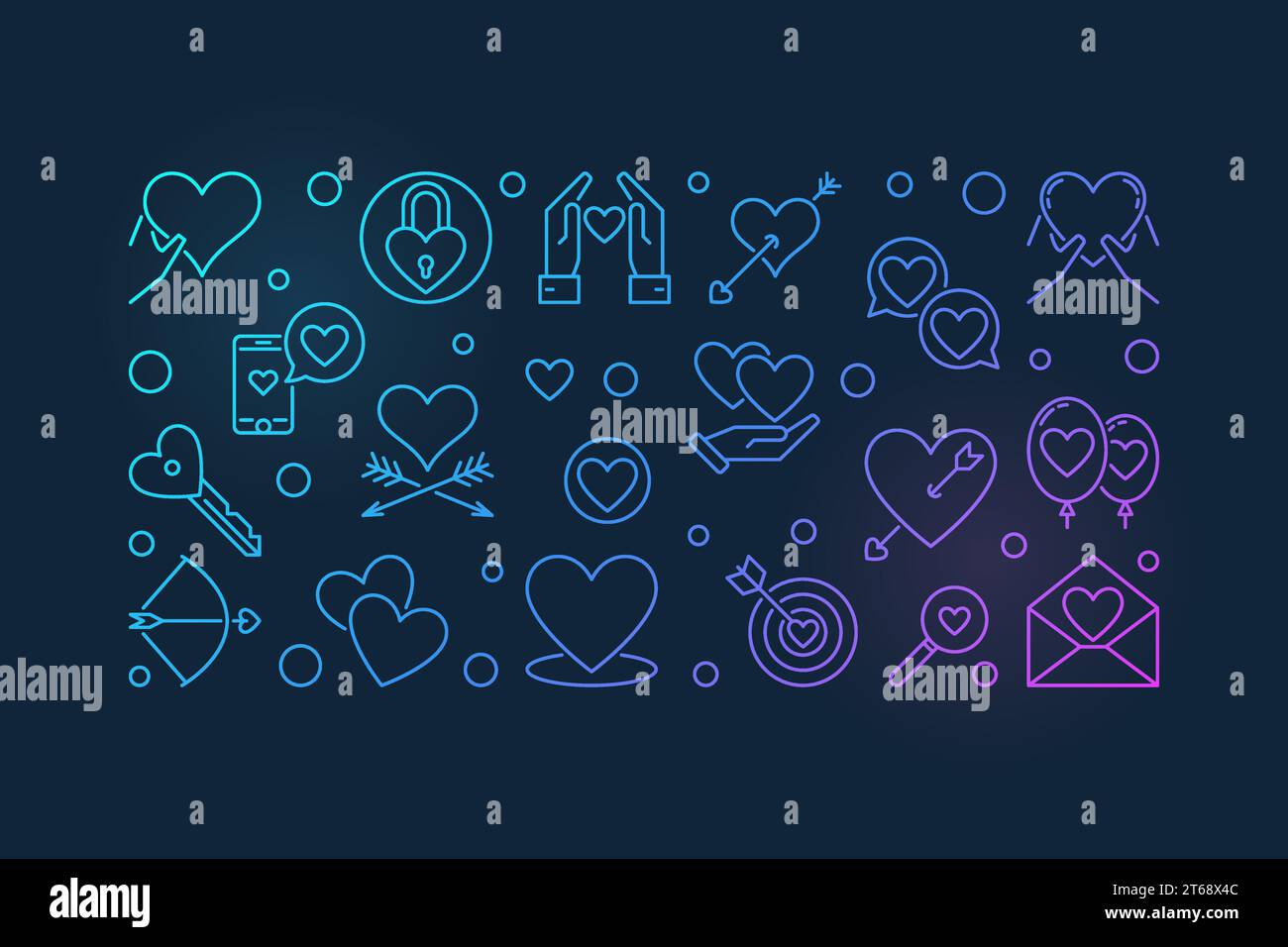 Intimate Relationship vector colored outline illustration or banner on ...