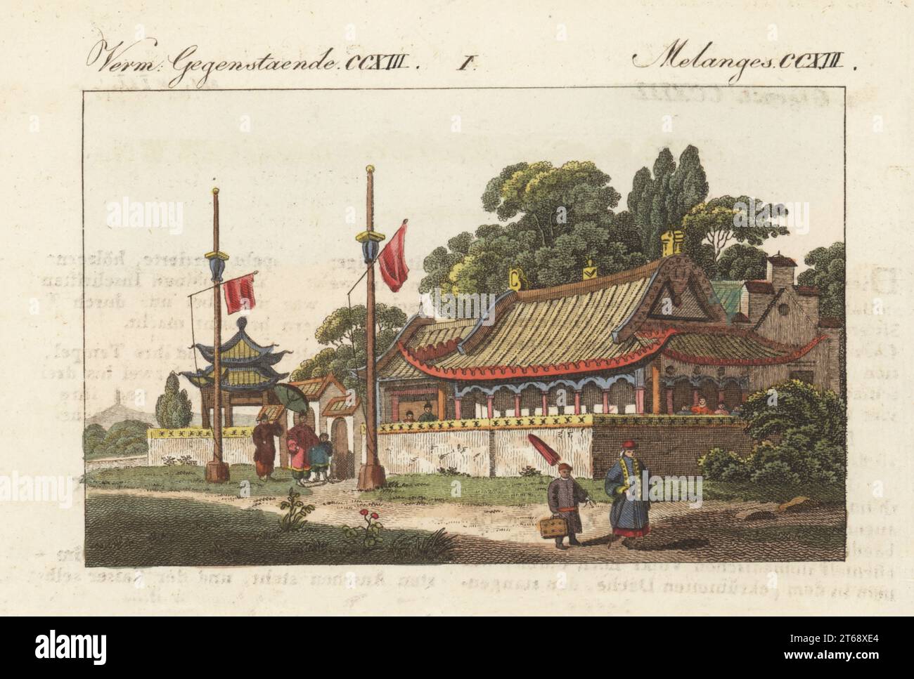 House of a Chinese official, 1800s. Maison d'un Mandarin. Copied from ...