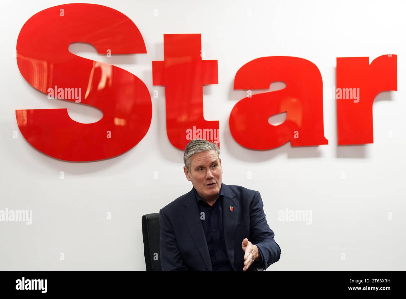 Labour leader Sir Keir Starmer during a visit to regional newspaper The ...