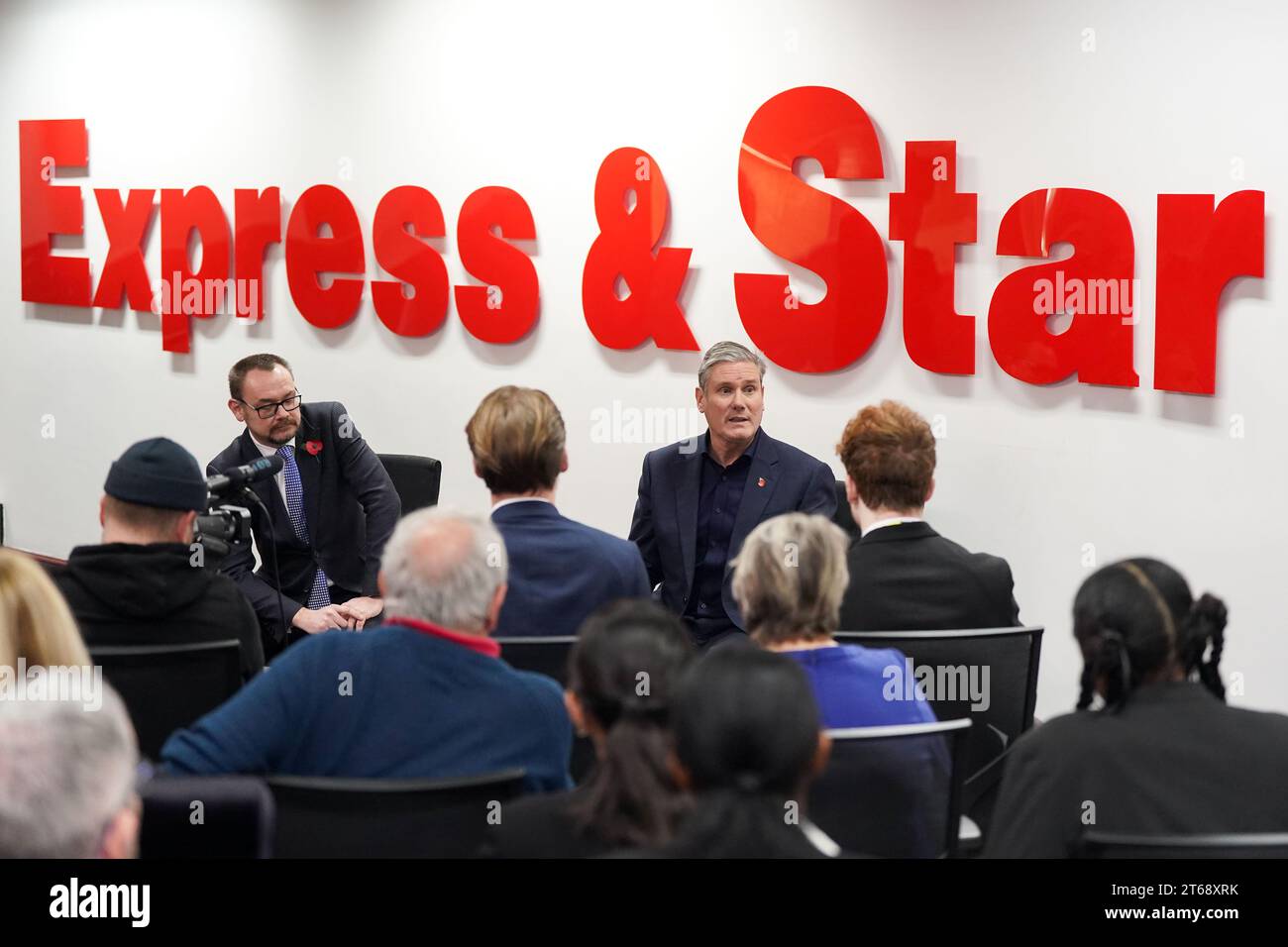 Labour leader Sir Keir Starmer during a visit to regional newspaper The ...
