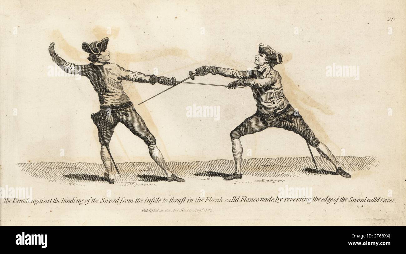 Georgian gentlemen fencers performing the Flanconade. The Parade ...