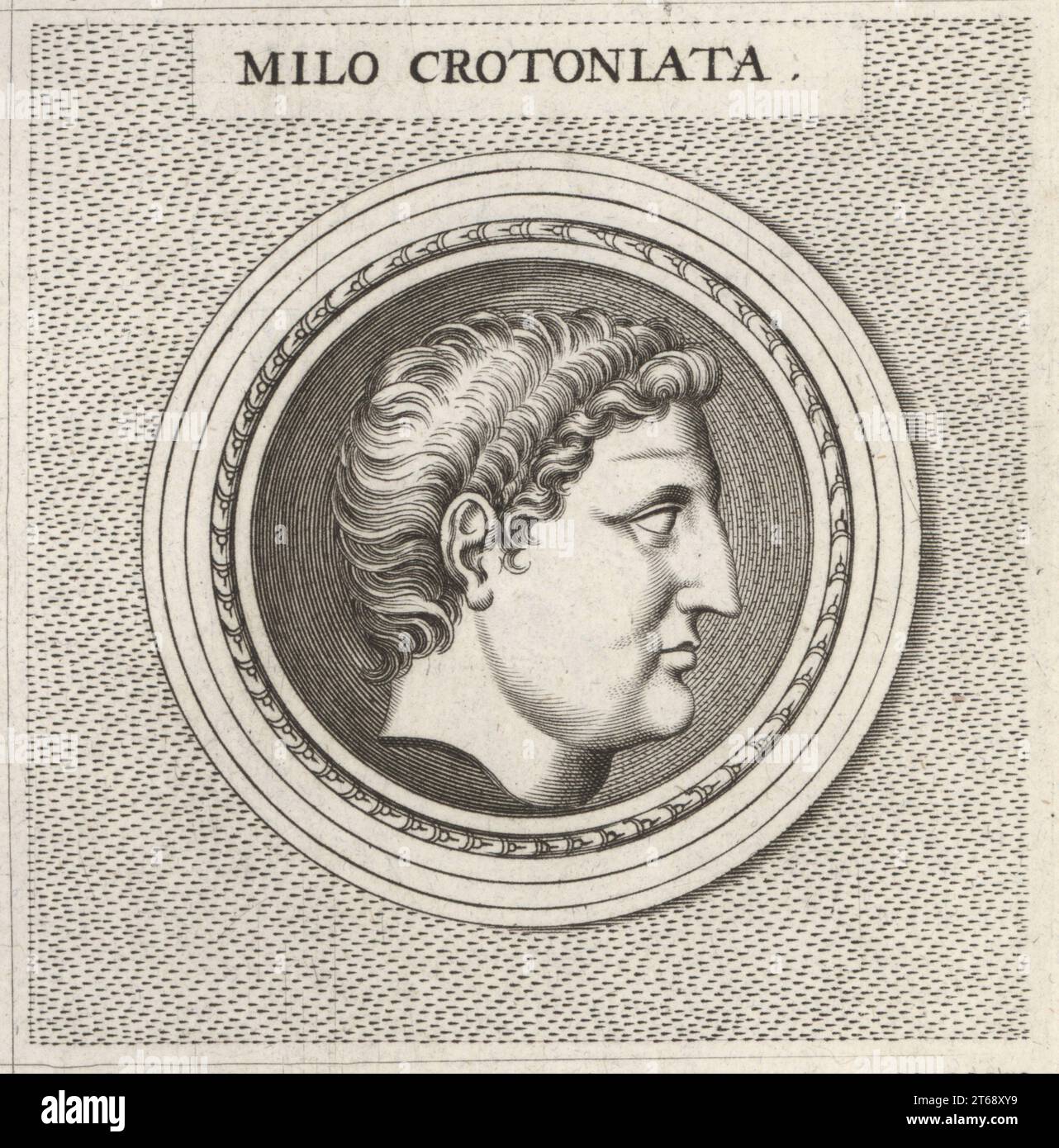 Milo of Croton, famous ancient Greek athlete, 6th century BC. Champion ...