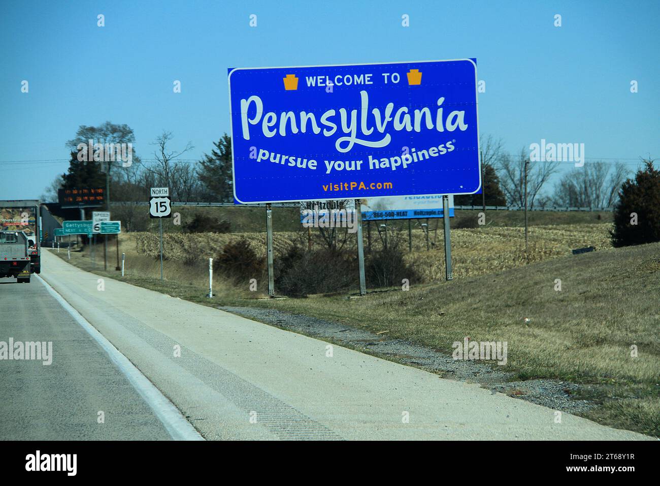 Pennsylvania welcome sign hi-res stock photography and images - Alamy