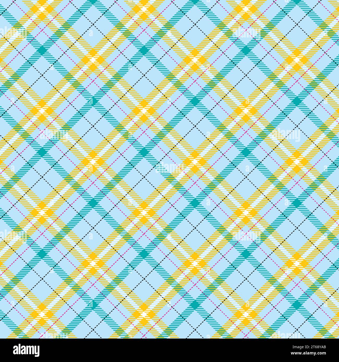 Blue check fabric texture vector textile print design with a seamless ...