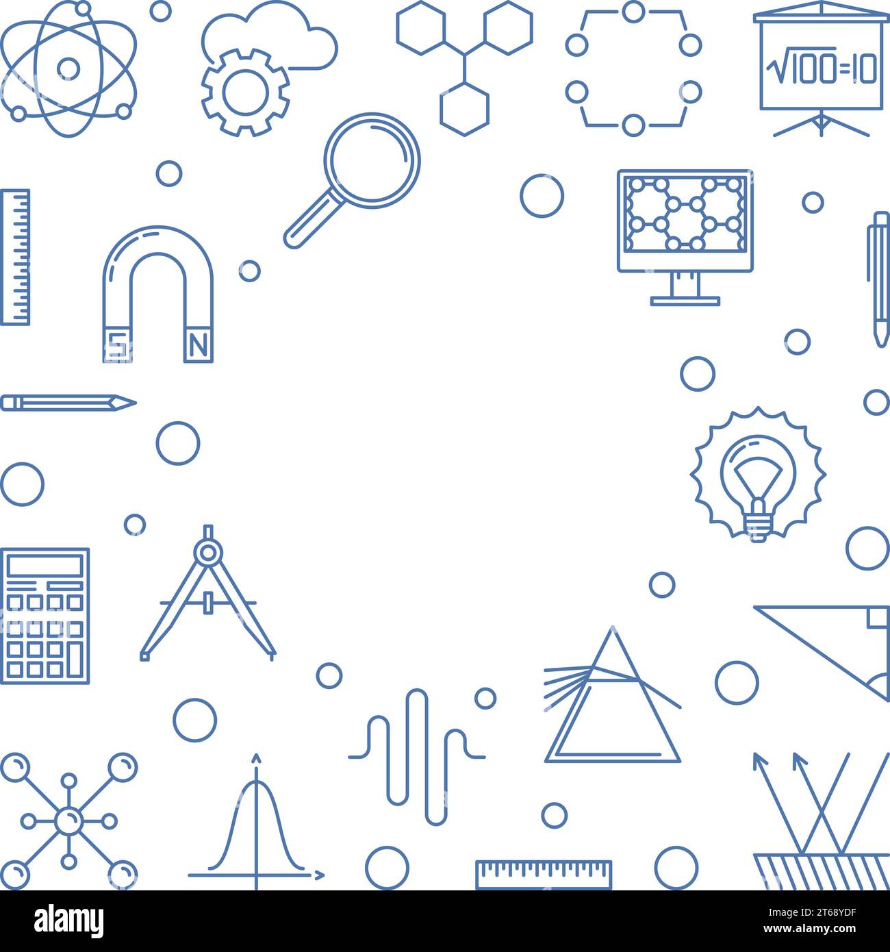 STEM frame with white background. Vector education concept illustration ...